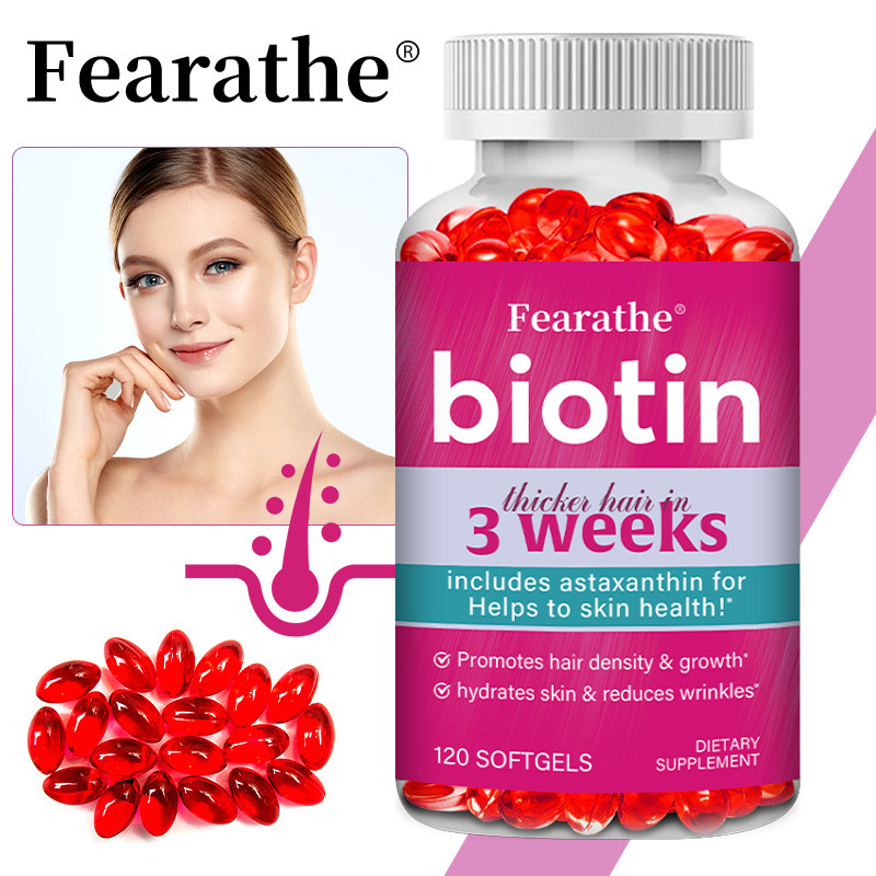 Biotin Keratin & Astaxanthin Capsules - Promotes Hair Growth - Prevents ...