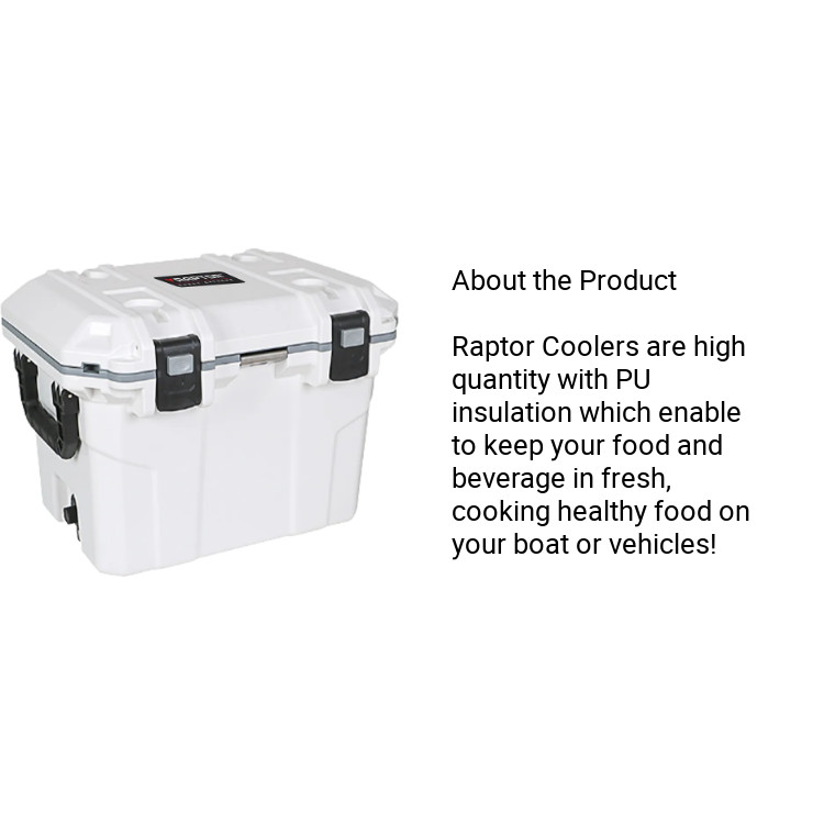 Raptor POLAR Series Cooler Hand Carry Multipurpose 50L Capacity Cold ...