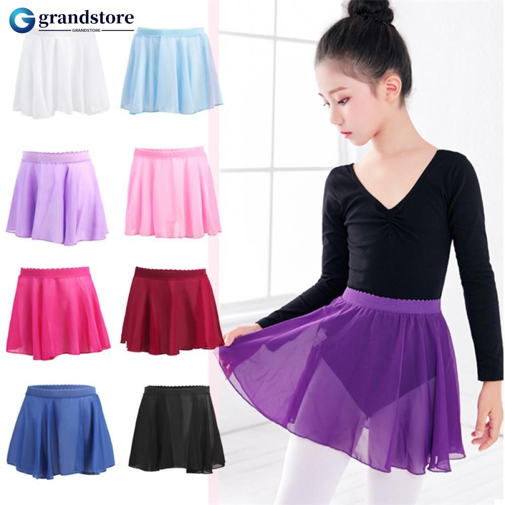 GRANDSTORE 9 Colors Ballet Skirts Girls Chiffon Skirts Bungee Cord Mini ...
