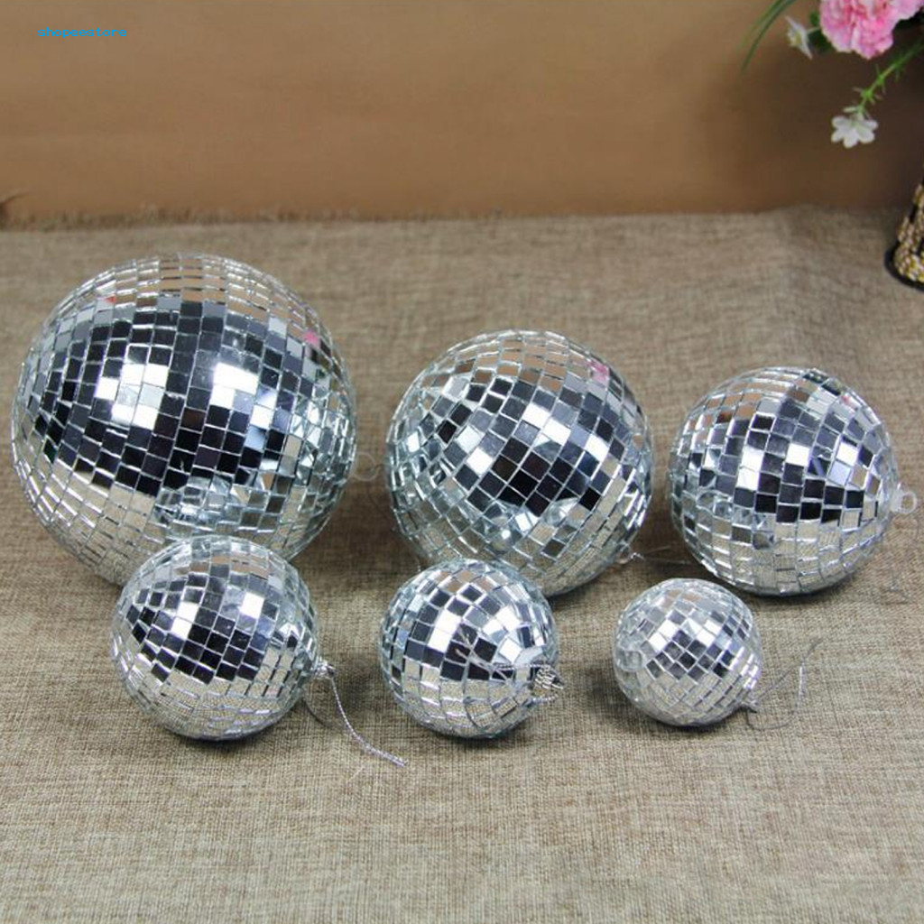 shopeestore| Mirror Ball Party Decor Set Mirror Disco Ball Set Shiny ...