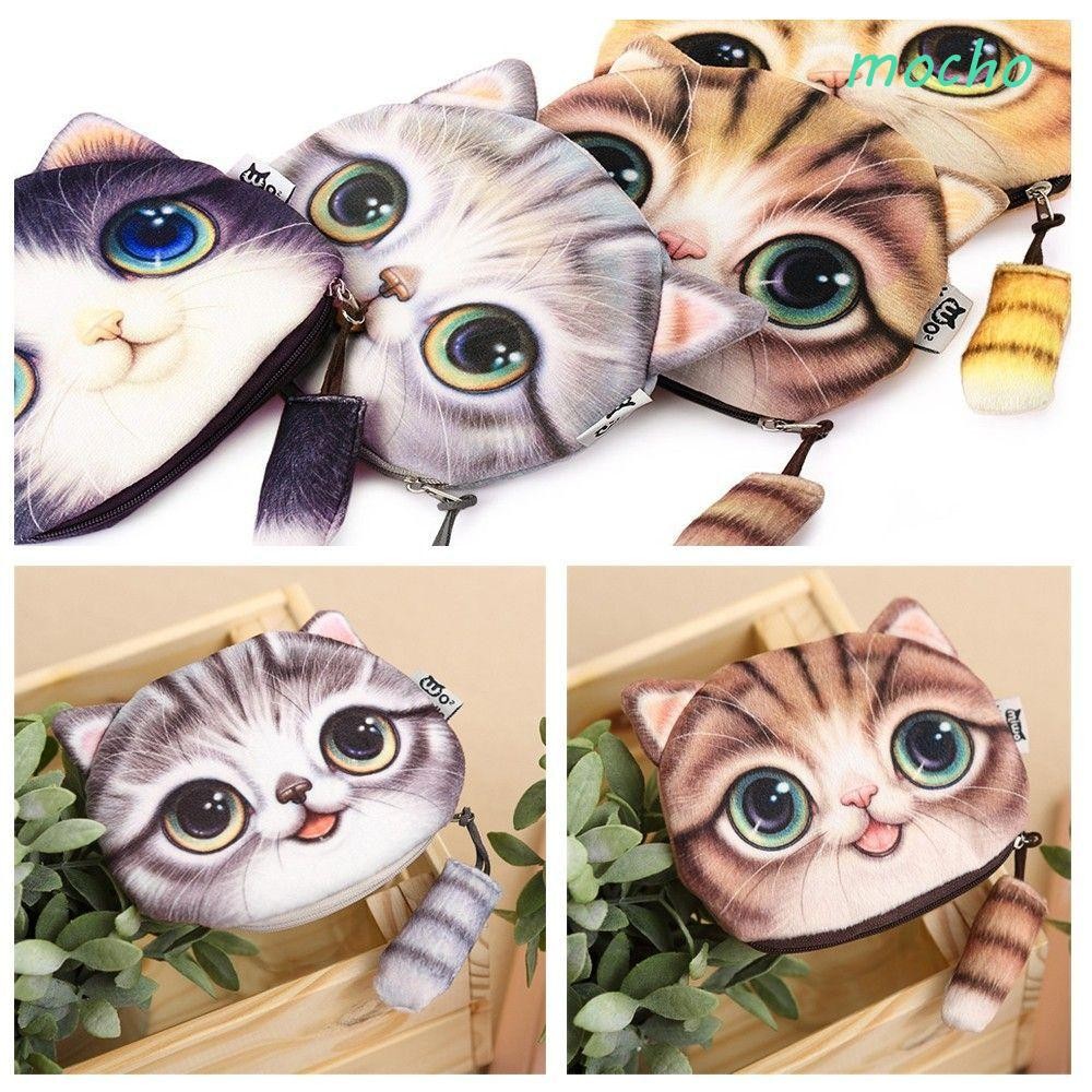 MOCHO New Cartoon Cat Zero Wallet Fashion Tide Big Face Small Tail Cat ...