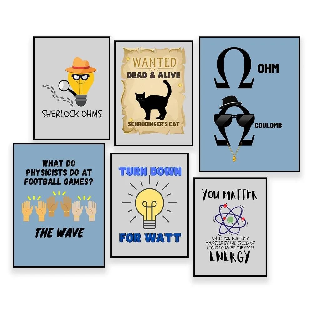 Science Posters Printables Physics Science Puns Funny Educational Wall ...