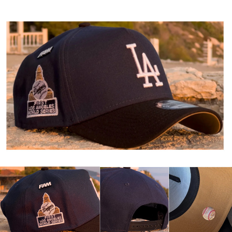 MLB Los Angeles Dodgers Deep Peaked Cap Men Adjustable A-Frame Khaki ...