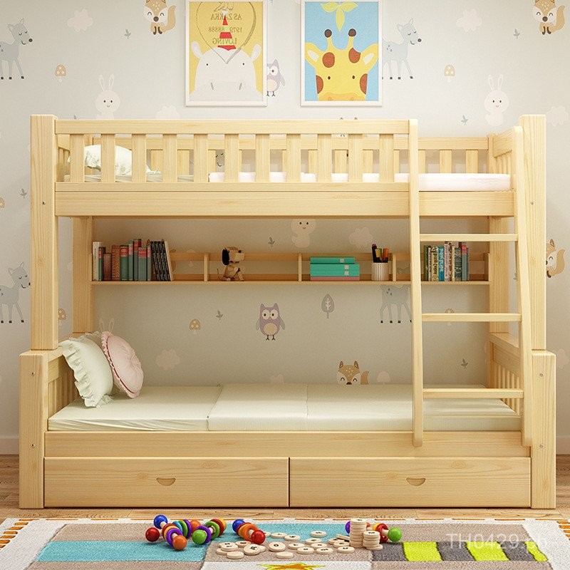 Building Materials Bunk Bed Furniture Two-Layer Parent-Child Bed All ...