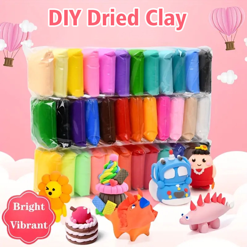 12/24/36 Color Air Dry Clay With Tools Kids Early Education Toy DIY ...