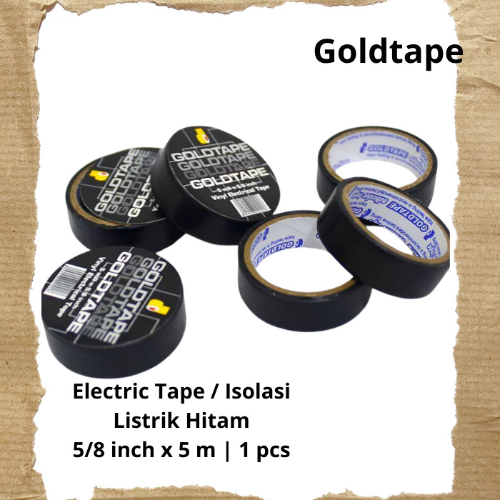 Electrical Insulation PVC Goldtape 5m x 5/8 inch Vinyl Electrical Tape ...