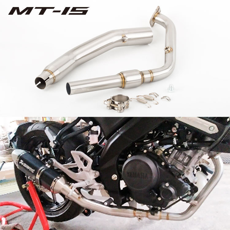 Motorcycle Modified Exhaust Pipe MT15 Muffler MT-15 Front Section 2020 ...