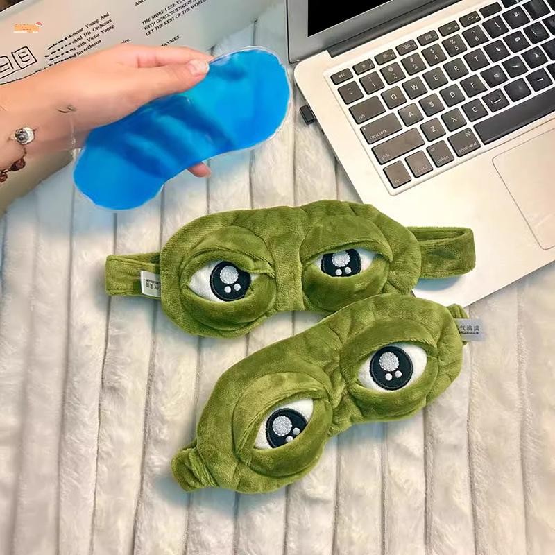 Sweet Sad Frog Sleep Mask Eyeshade Plush Eye Cover Travel Relax Gift ...
