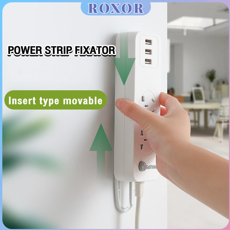 ROXOR Self-Adhesive Seamless Power Strip Socket Fixed Holder/Punch-Free ...