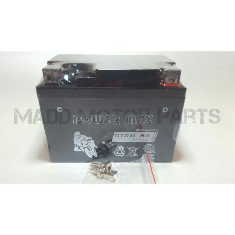 Motorcycle Battery DTX4L-BS 12V4Ah/10Hr Skydrive, Shogun, XRM110 ...