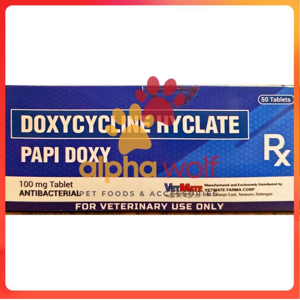 [1 BOX] Papi Doxy Tablet Doxycycline/Antibacterial for Cats & Dogs ...