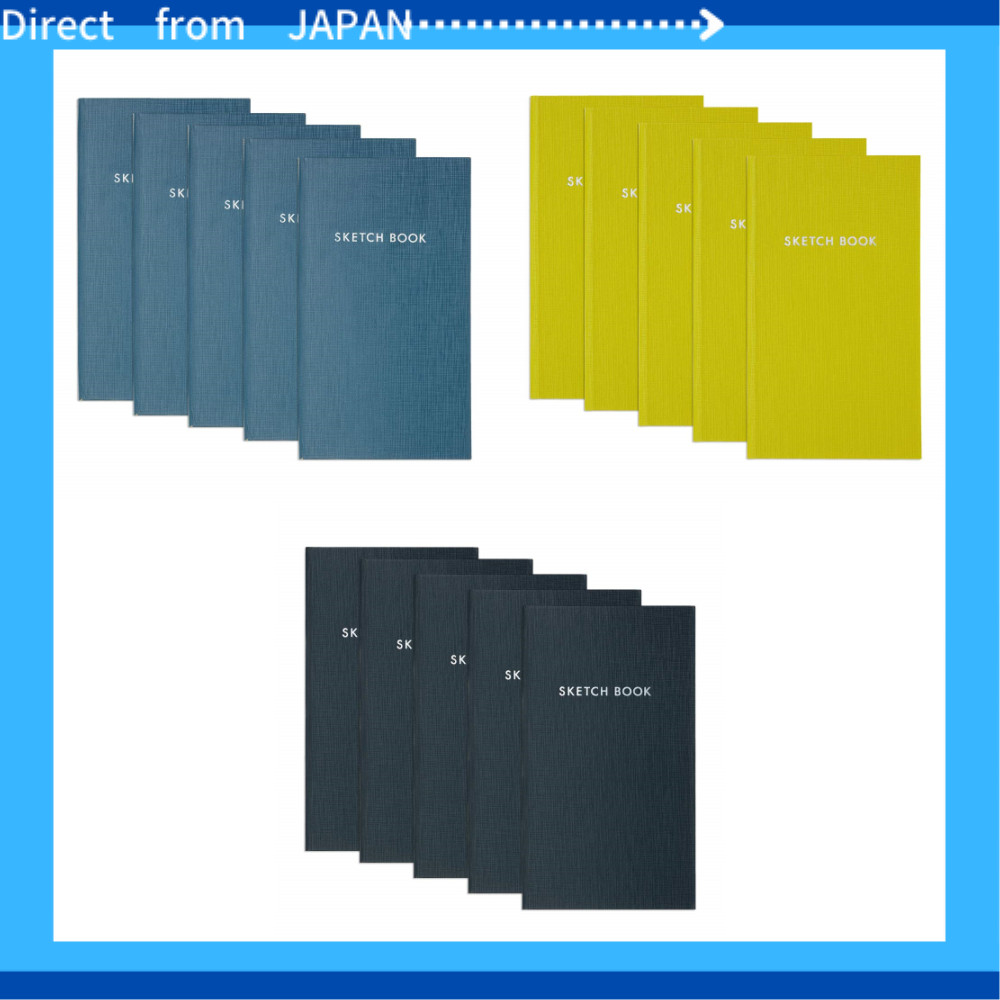 KOKUYO Notebook Field Note Sketch 3mm Grid Charcoal Black Set of 5 Se ...