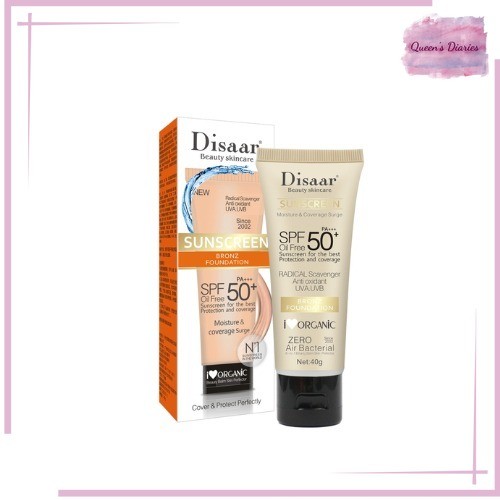 Disaar Tinted Sunscreen SPF 50 Long-lasting Brightening Foundation 40g ...