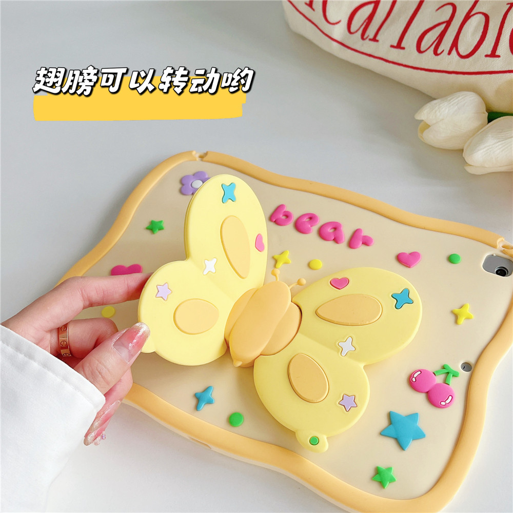 Cute Cartoon Bees Butterfly Case For iPad Mini 1 2 3 4 5 6 Air Pro 11 ...