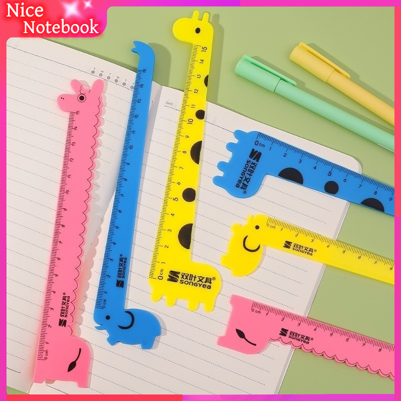 Cute Cartoon Animal Ruler Long Nosed Elephant Measurement For Kids ...