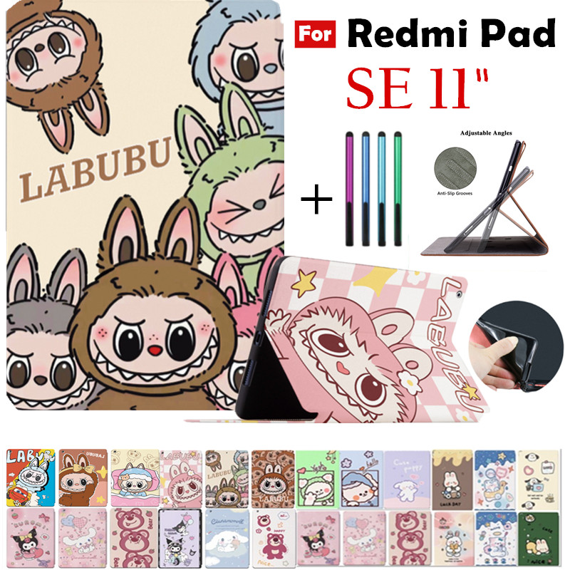Cute Cartoon LABUBU Case For Xiaomi Redmi Pad SE 11 inch 2023 Kids ...