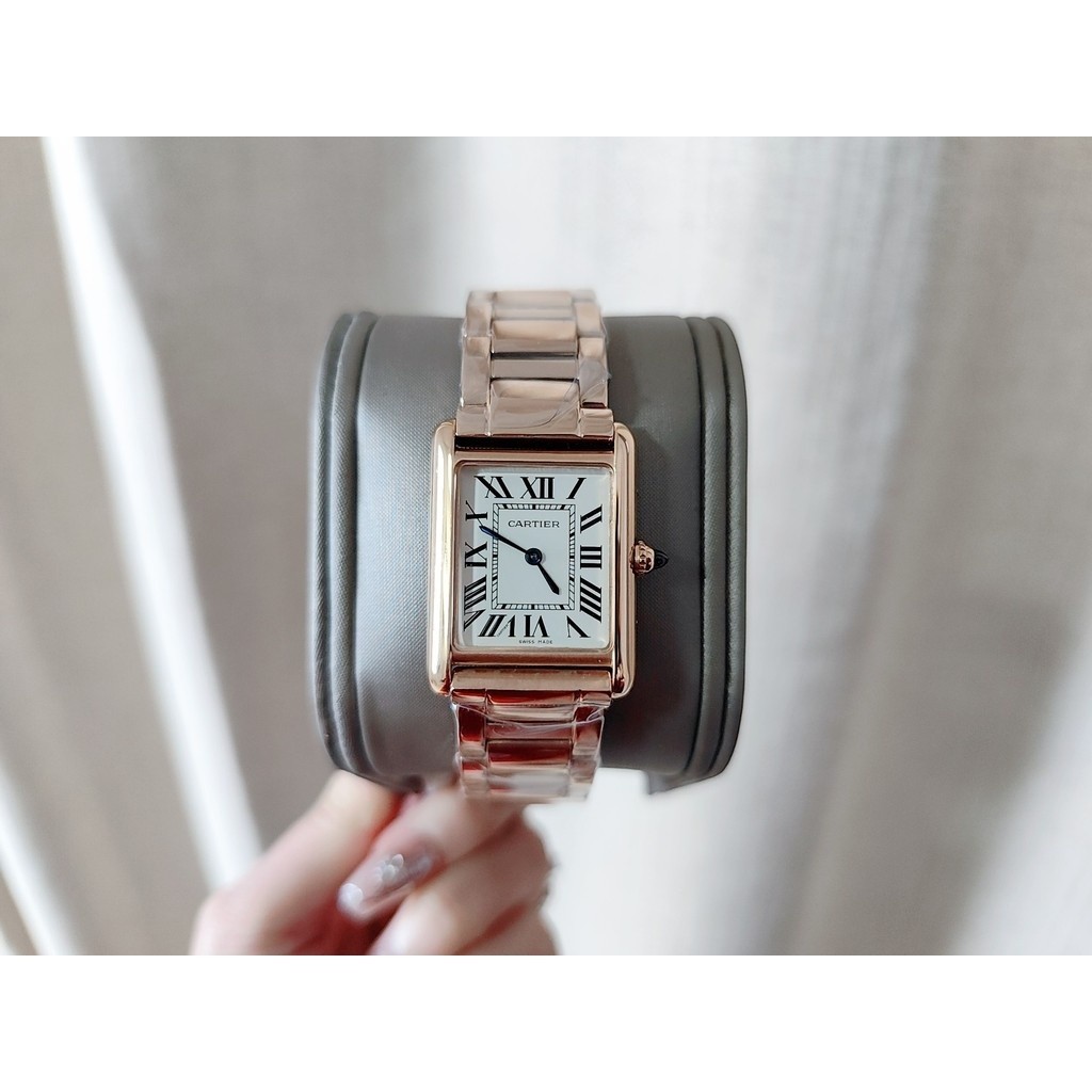 Cartier Tank 25MM TK13 Women's White Dial Watch Premium Classic Luxury ...