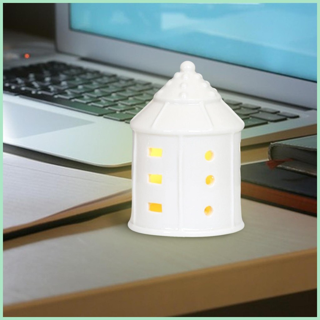 Light Up House Night Light Ceramic Light Up Small Village House LED ...