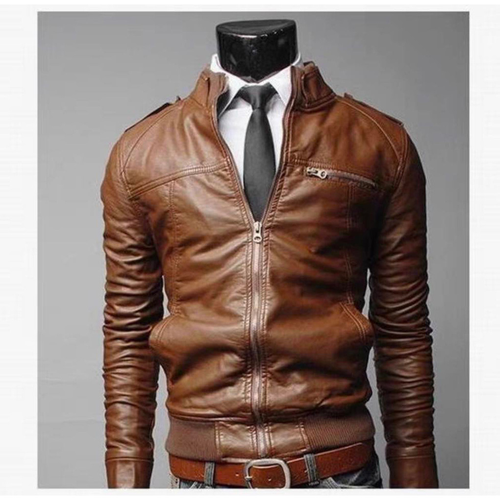 Men's Leather Jacket Men's Motorcycle Leather Jacket New Leather Jacket ...