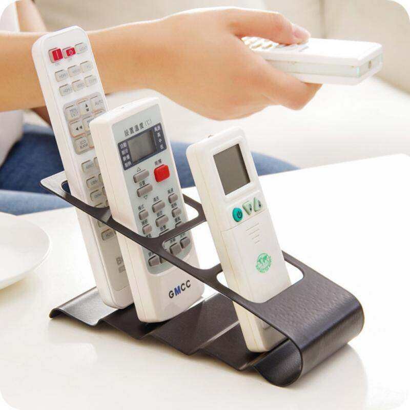 4 Grid Metal TV Remote Control Storage Rack TV Remote Control Organizer ...