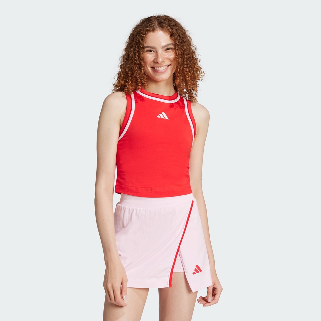adidas Lifestyle Essentials Color-Pop Cotton Crop Tank Top Women Red ...