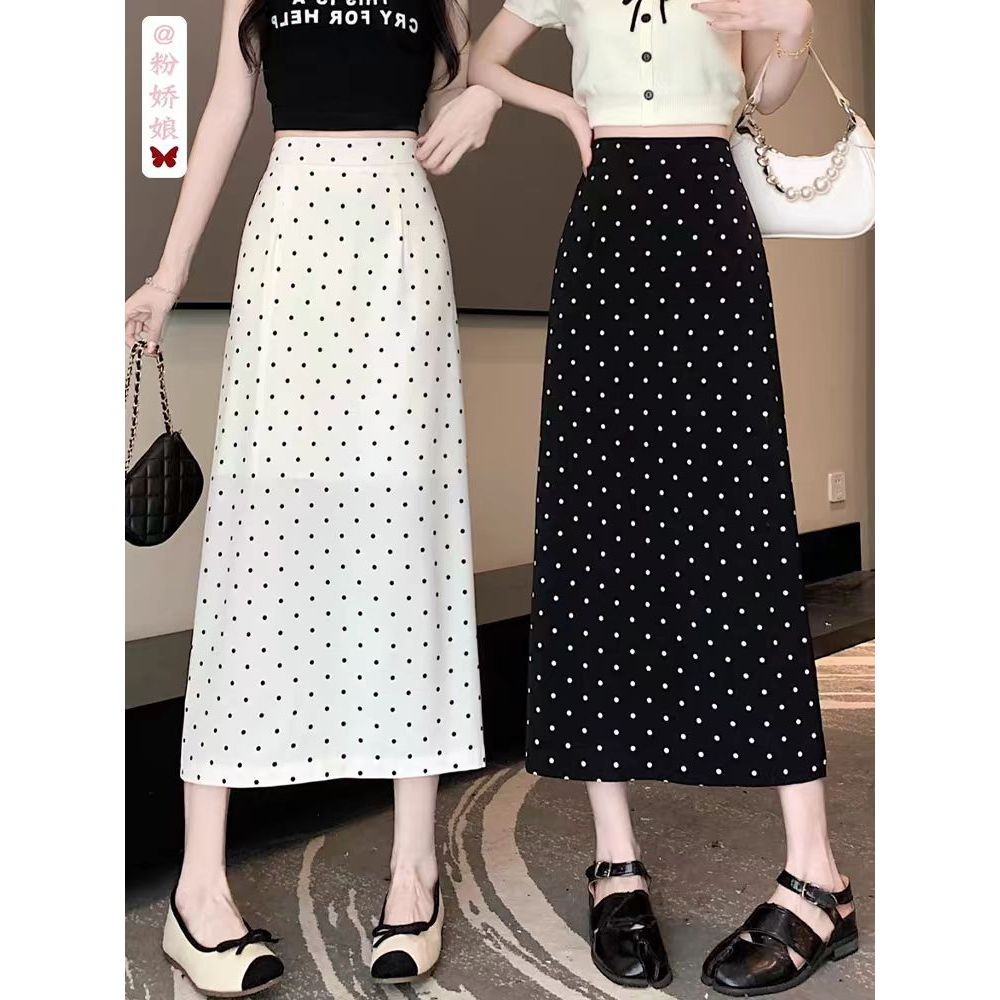 insoul Polka Dot Maxi Skirt A-Line With back zipper and inner lining ...