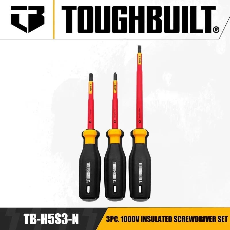TOUGHBUILT TB-H5S3-N 3pc. 1000V Insulated Screwdriver Set Screw Driver ...