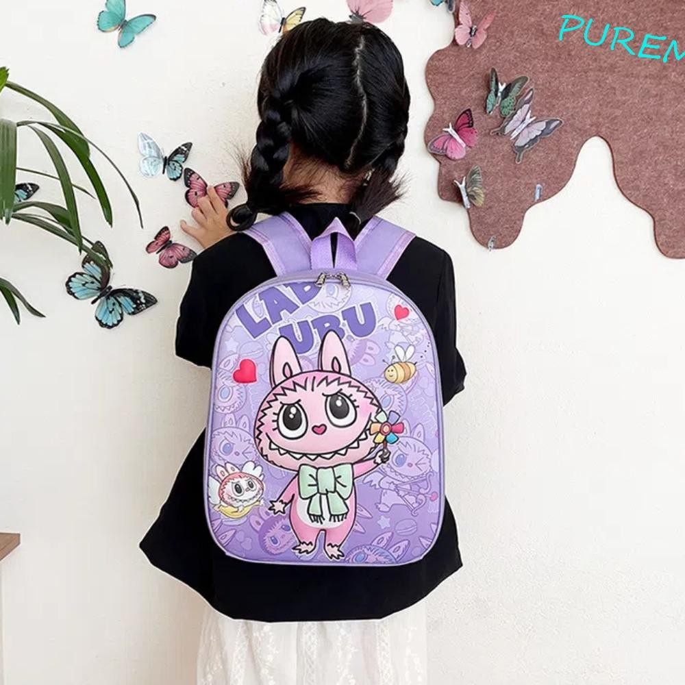 PUREM Labubu Backpack, Nylon EVA Labubu 3D Daypack, Patterned Large ...