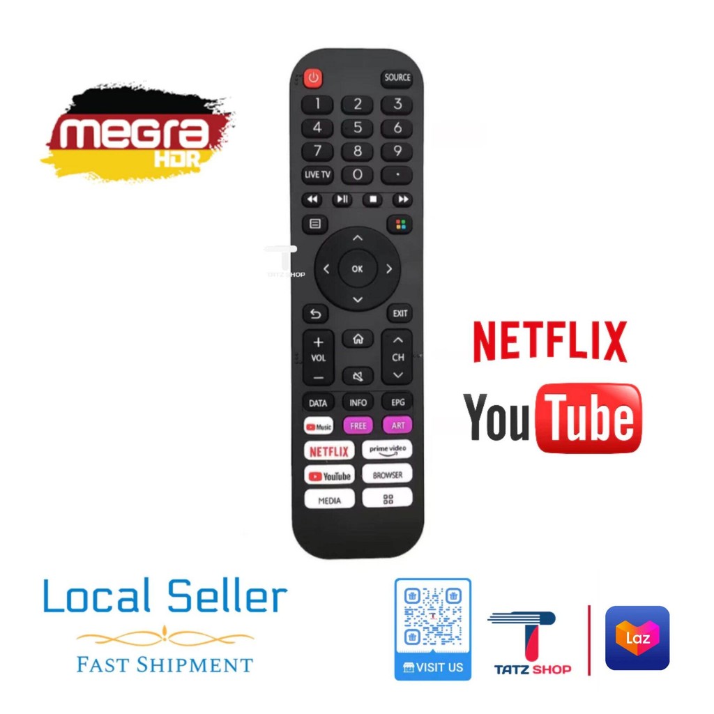 MEGRA HDR Remote Control Smart A9 Series 4K UHD | Shopee Philippines