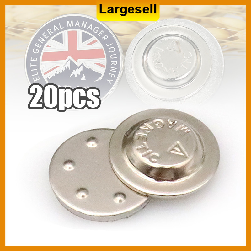20Pcs 17mm Badge Pin Magnets Self-adhesive Magnet Button Badge Magnetic ...