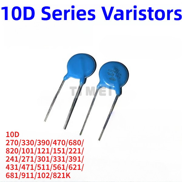 20/10pcs 10D Series Varistors 102K-911K 270/330/390/470/101/271/431/471 ...