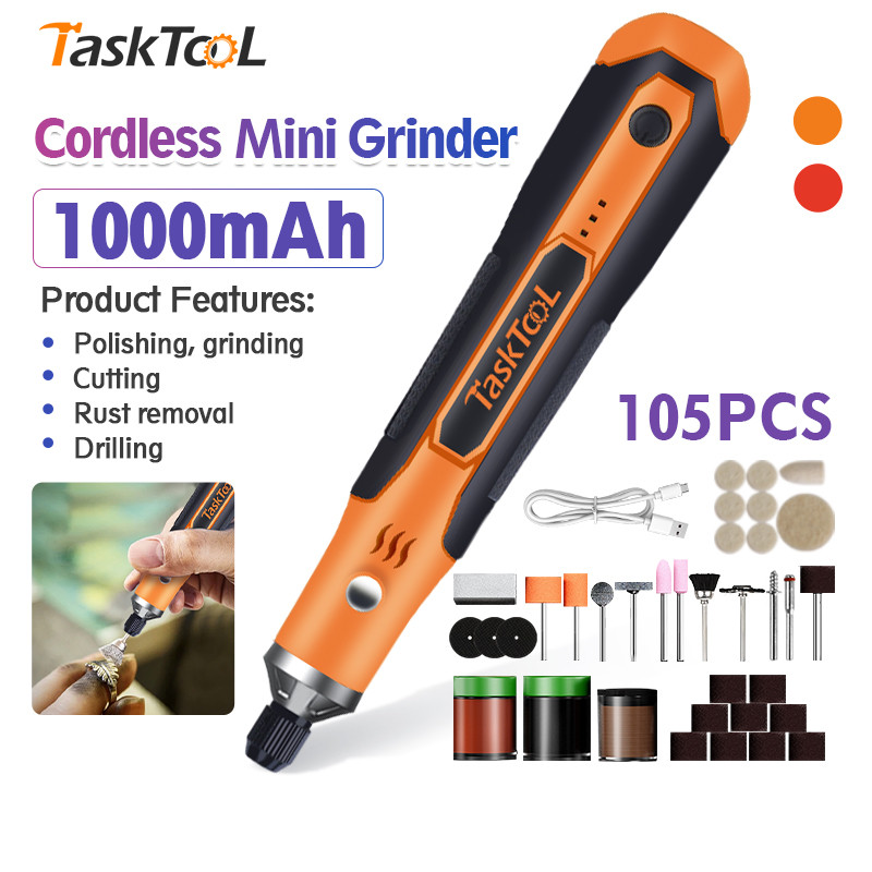 TaskTooL 105PCS Electric Mini Grinder Tools set Cordless Drill Rotary ...