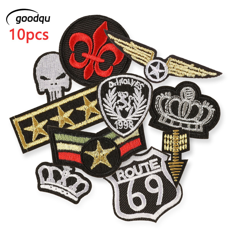 10pcs Small Badges Parches Iron On For Clothes Patches Embroidered ...