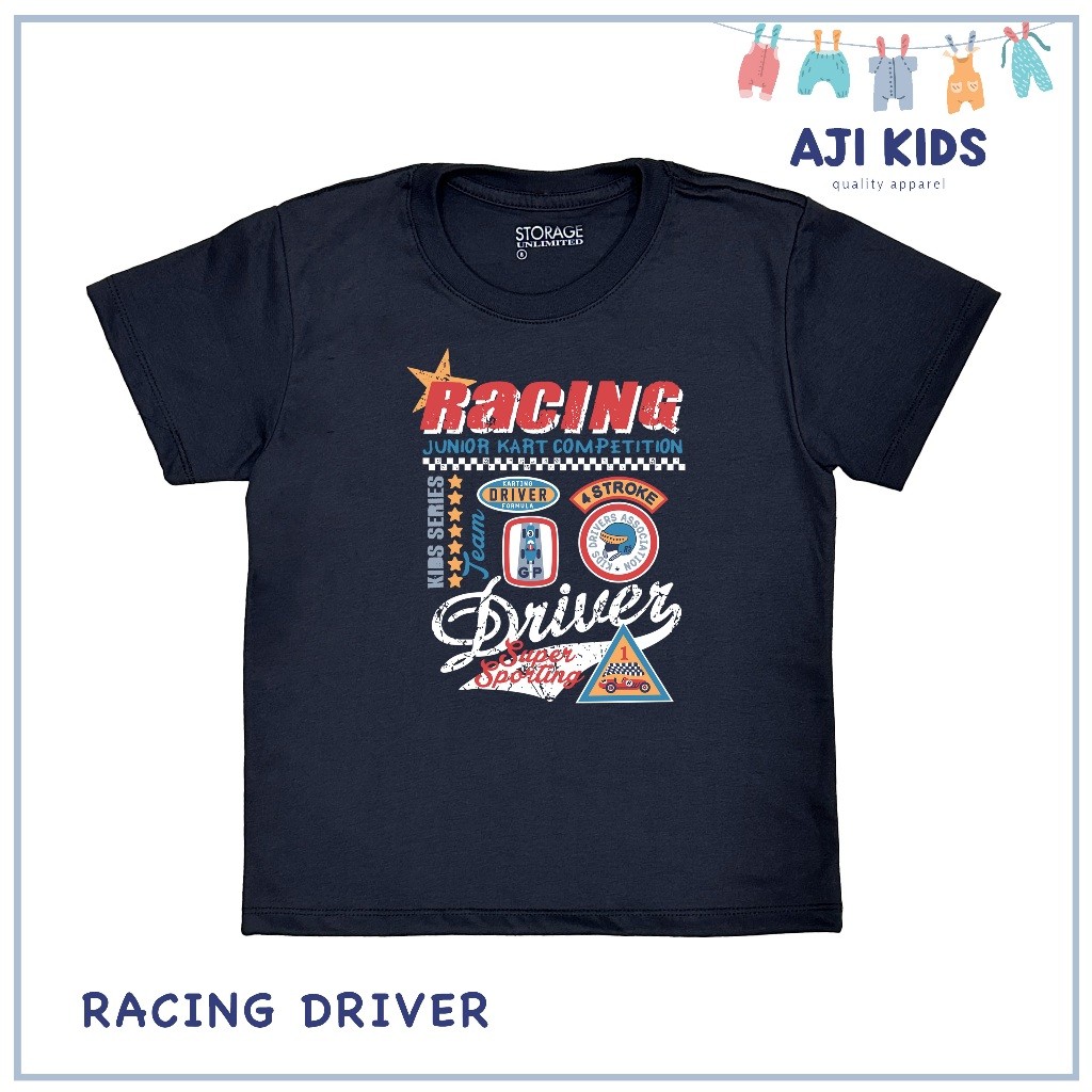 AJI Manila Boys Colored Graphic Tee with “#29 Racing Driver" Print Good ...