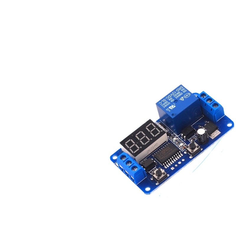 一Delay on and off, on and off, external trigger delay switch, 12V relay module, time adjustable ...