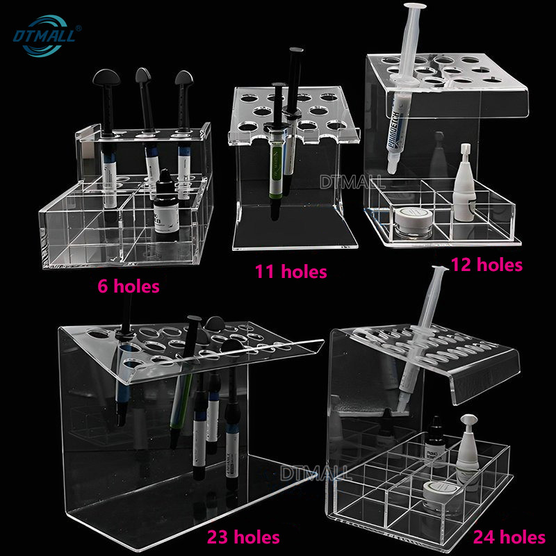 5 Types Syringe Acrylic Organizer Holder Case Frame Dental Transparent ...