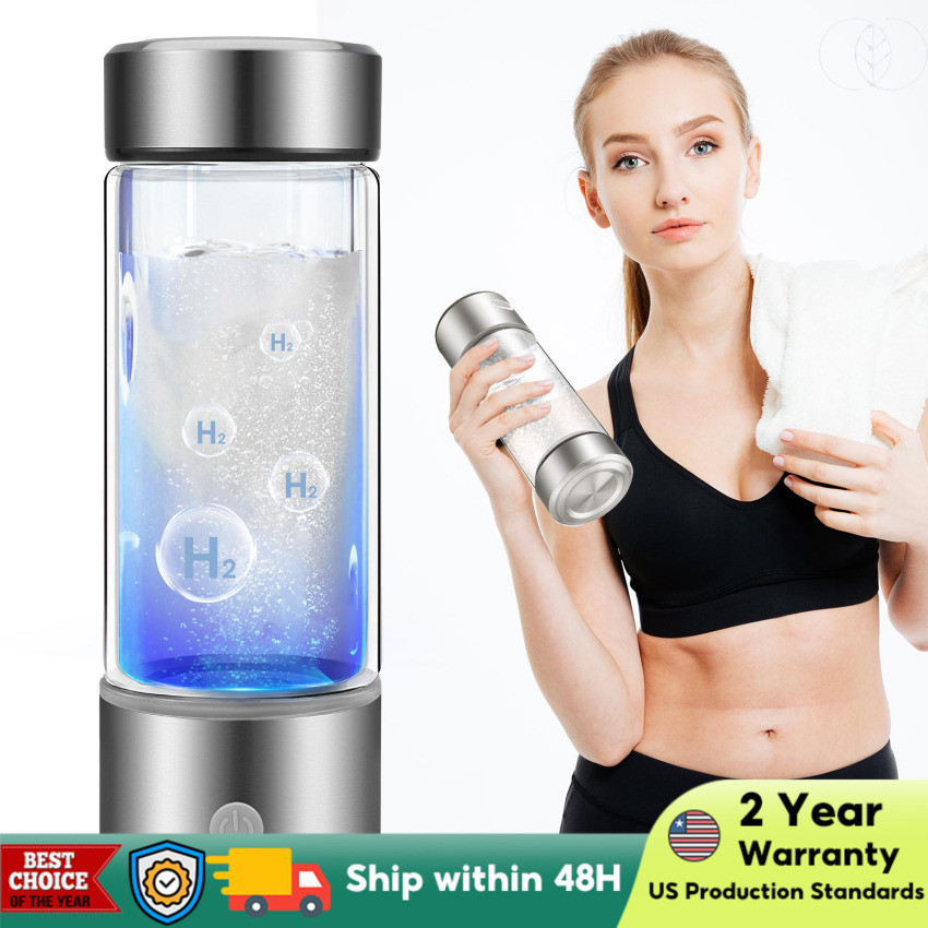 Hydrogen Water Bottle,Bike Water Bottles with PEM and SPE Technology,Up to 1300PPB, Portable ...