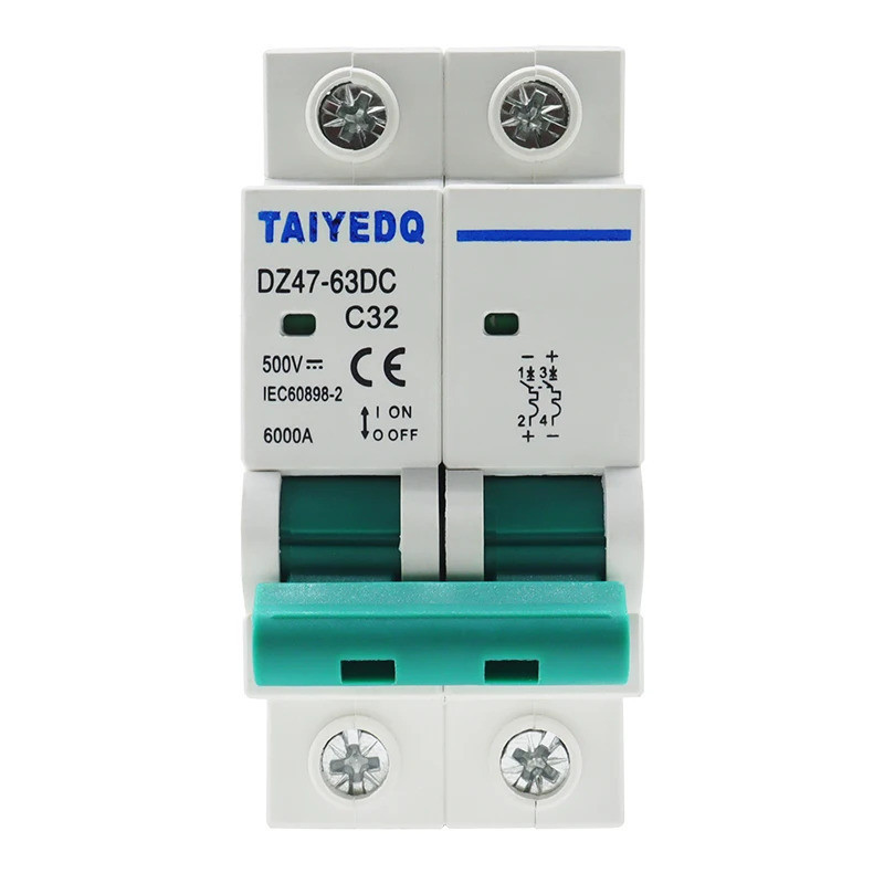 1P 2P 3 P 4P Mini Solar DC Circuit Breaker Photovoltaic PV Switch MCB 500V 16A 32A 40A 50A 63A ...