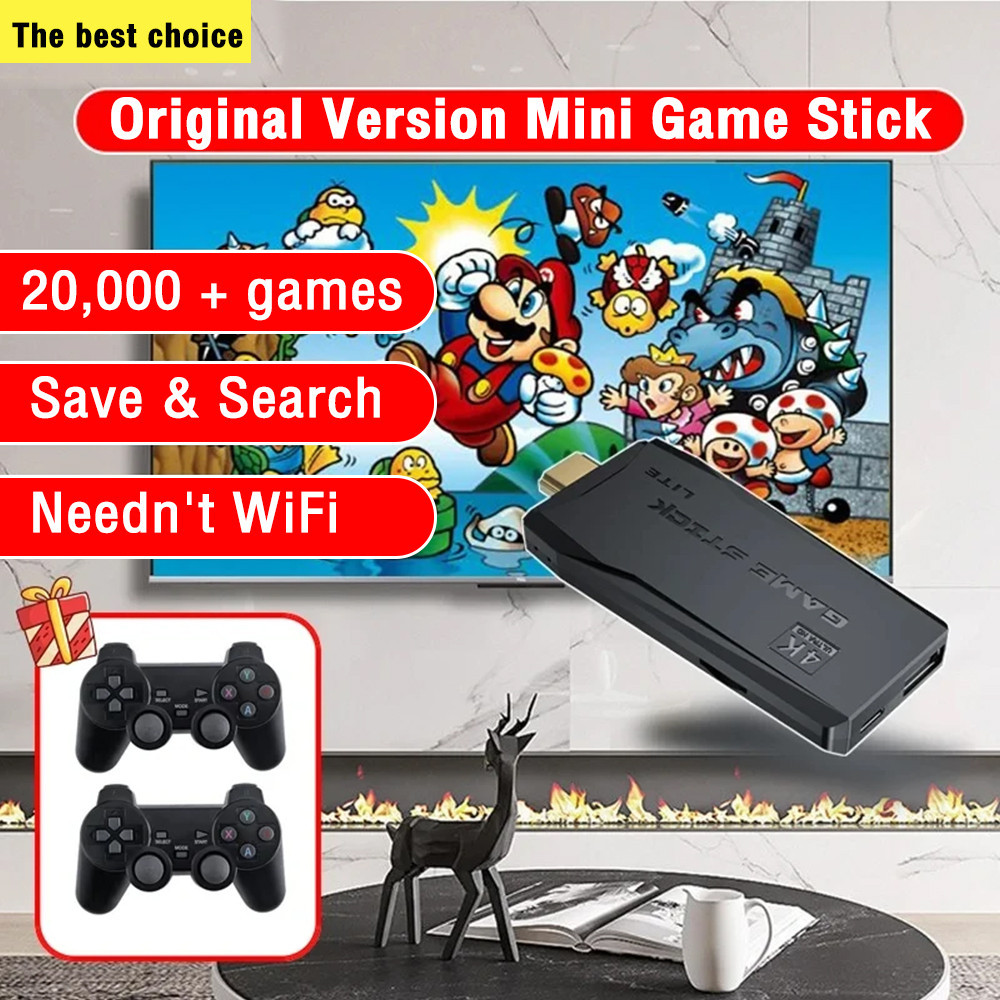 64GB Game Console For TV M8 Game Stick Wireless 4k Handheld Console ...