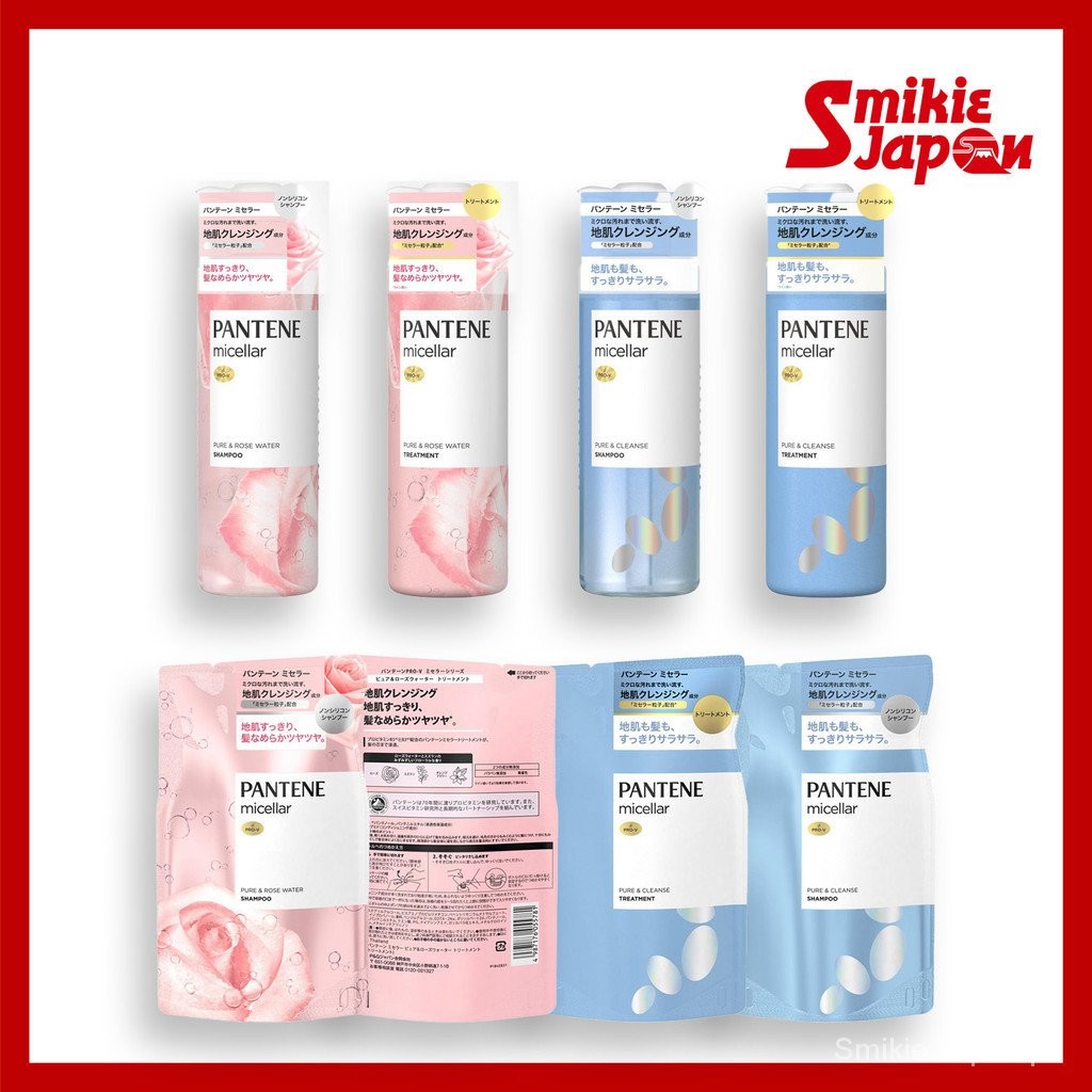 Pantene Micellar Pure & Cleanse/Pure & Rose Shampoo Conditioner 500ml ...