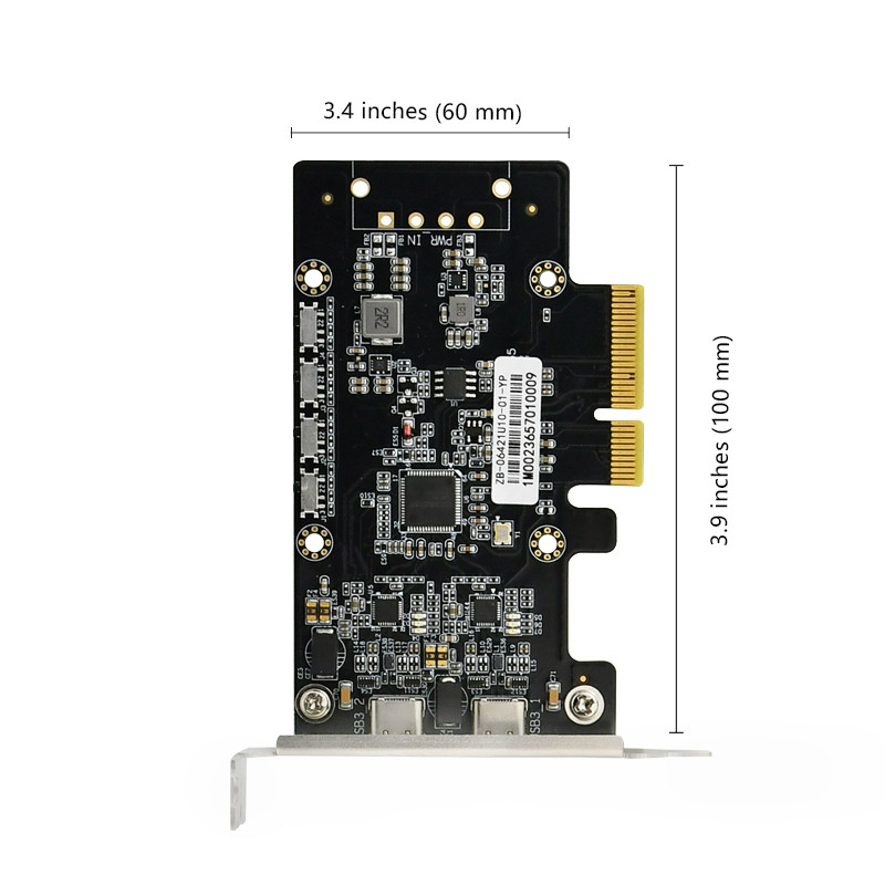 EFT-421U PCI-Express To 2 Port USB 3.0 Expansion Card 10Gbps Adaptor ...
