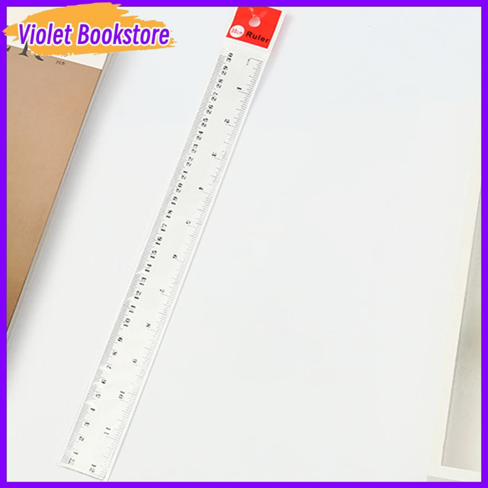 1PCS Plastic Ruler Transparent Rulers 30CM Length Geometric Measuring ...