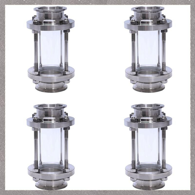 [M G L O] 4X In-Line Sight Glass with Clamp End,Flow Sanitary Straight ...
