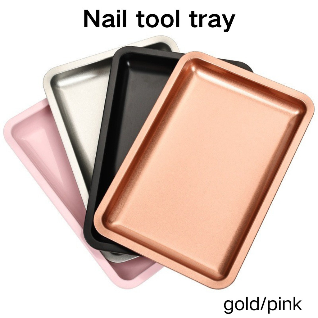Nail tools storage tray square stainless steel jewelry tray cosmetic ...