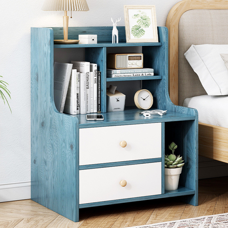 Bedside Table Simple Modern High Bedroom Multi-Functional Bedside ...