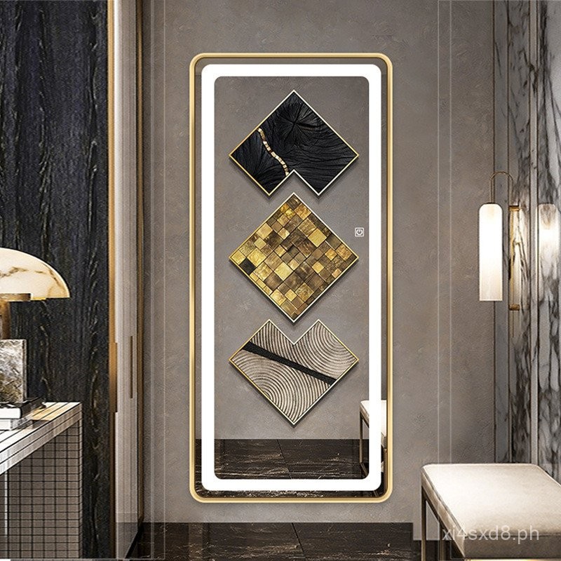 Smart Touch Screen Long Mirror Wall-Mounted Full-Length Mirror Dressing ...