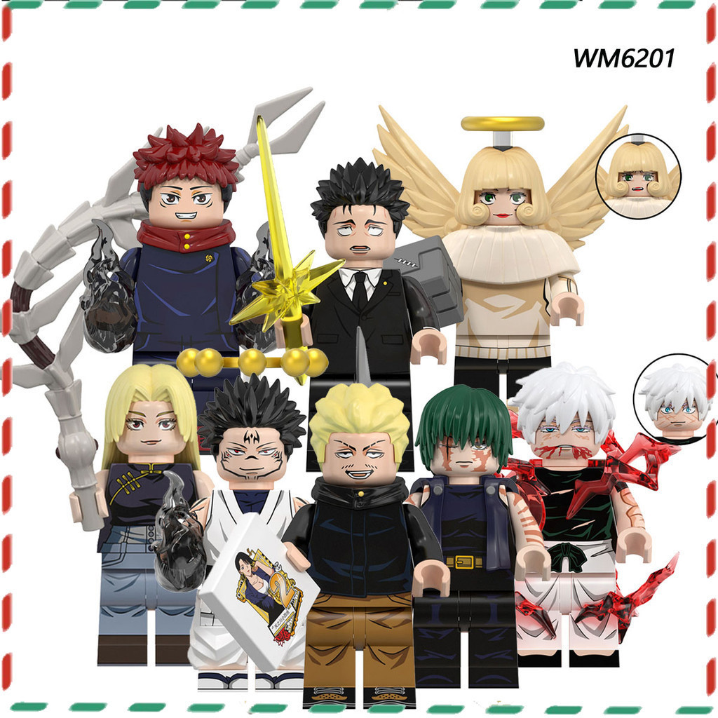 Small particle toys Assembled toys anime Gojo Satoru Yuji Toji ...