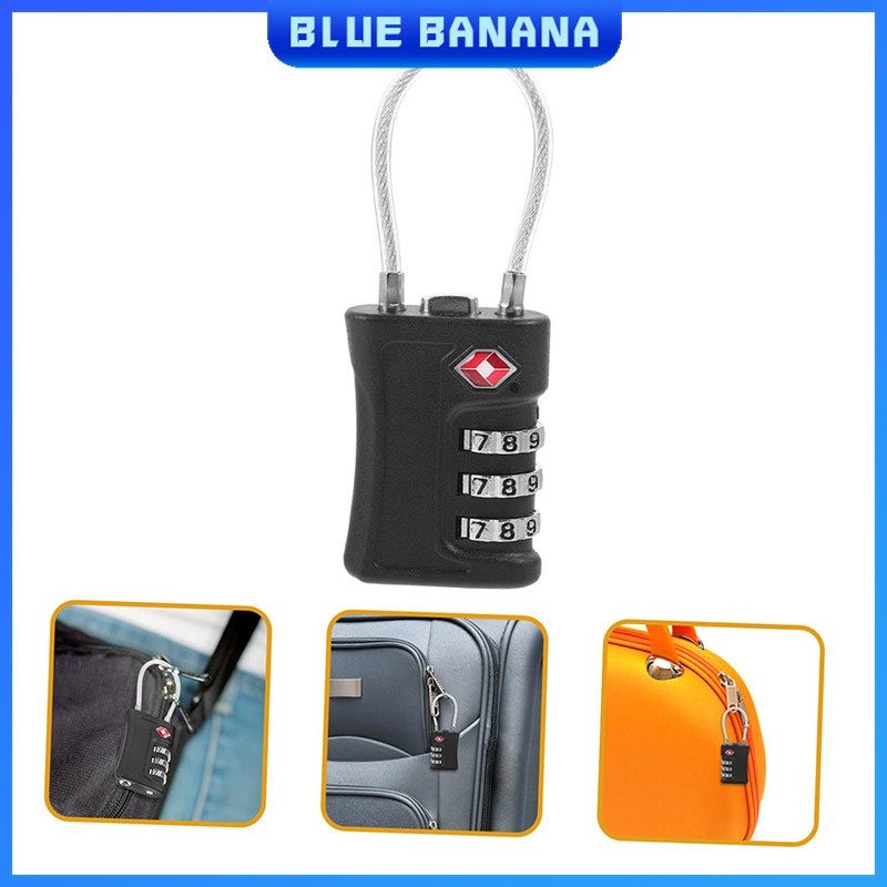 TSA Customs Lock 3 Digit Combination Luggage Lock Anti-theft Suitcase ...