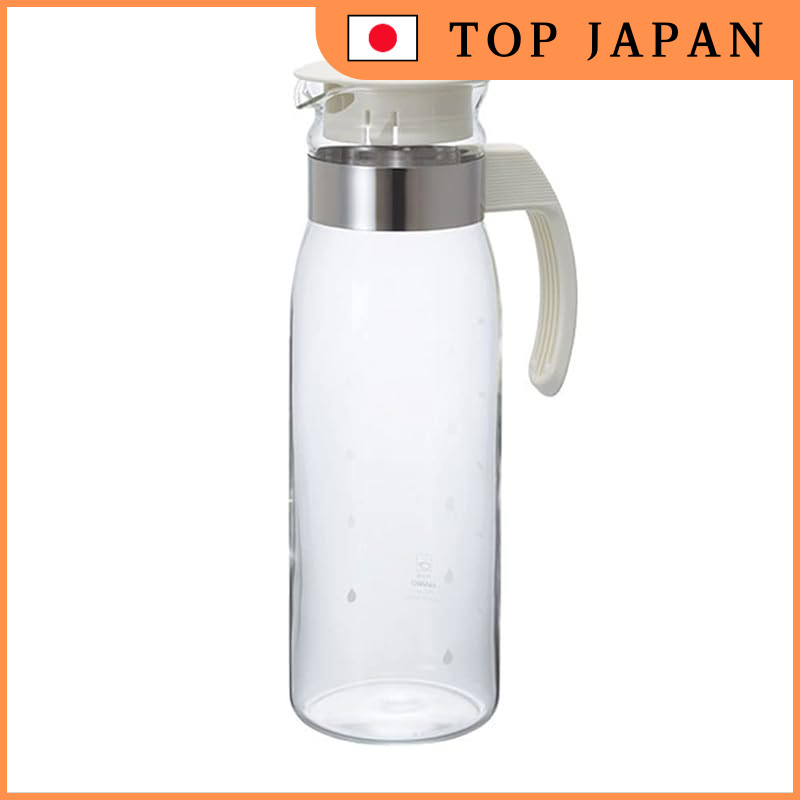 HARIO Slim Refrigerator Pot N Off White 1400ml Made in Japan Barley Tea Pot Gift RPLN-14-OW ...