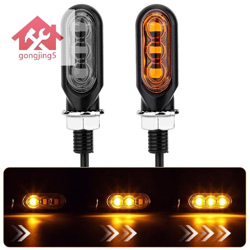 IGO Motorcycle Mini LED Turn Signal Lights Amber Flowing Directional ...